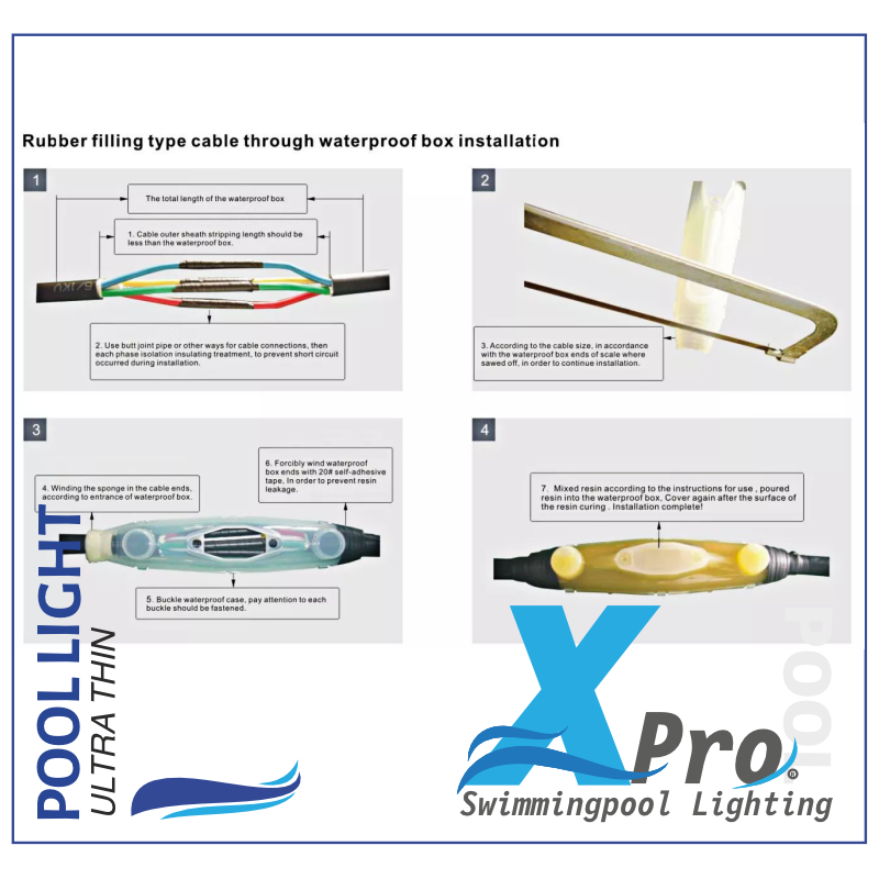 XPRO POOL | Cable joint waterproof box cable splice kit