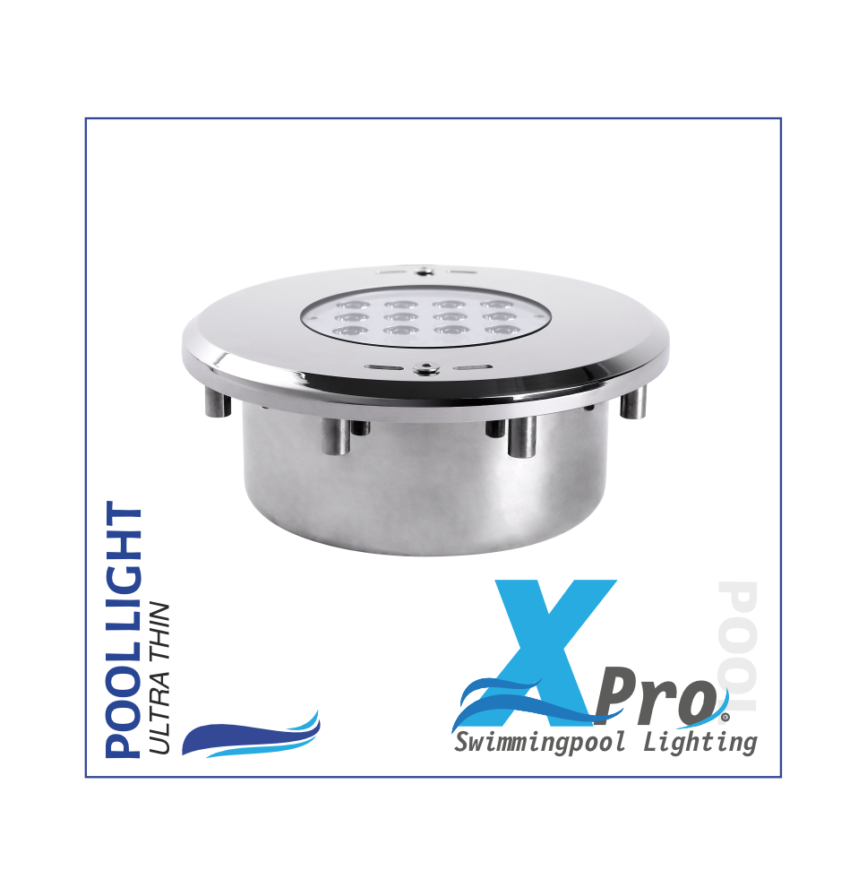PROLINE | PRO 200mm stainless steel 316L Recessed pool light | Warm ...