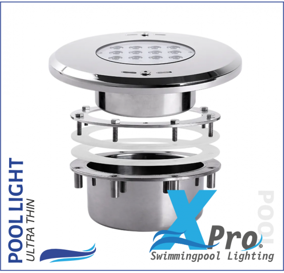 PROLINE | PRO 200mm stainless steel 316L Recessed pool light | Warm ...