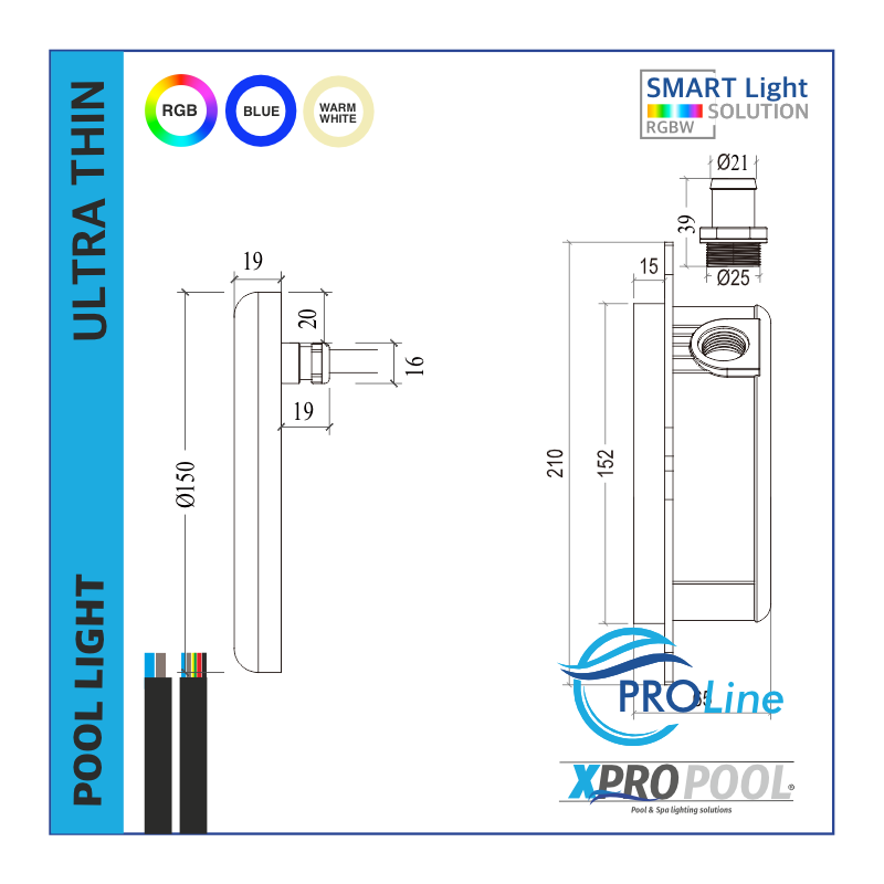 PROLINE | 150mm Stainless Steel Recessed and Surface Mounted Pool Light ...