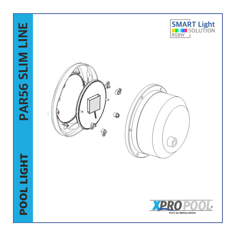 PAR56 LED Pool lamp - Warm Withe - 441 LED - 35 watt
