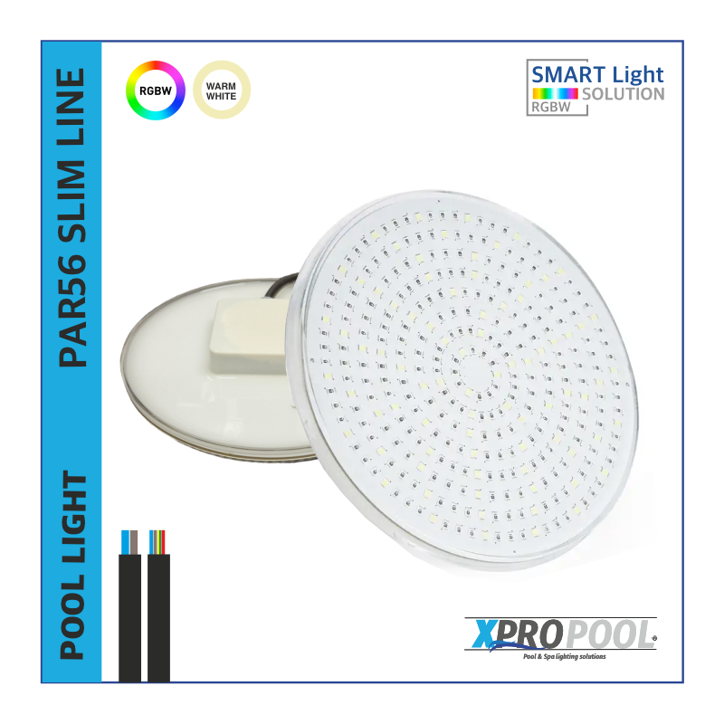 PAR56 Set pool lights RGB+W 35 Watt with remote control