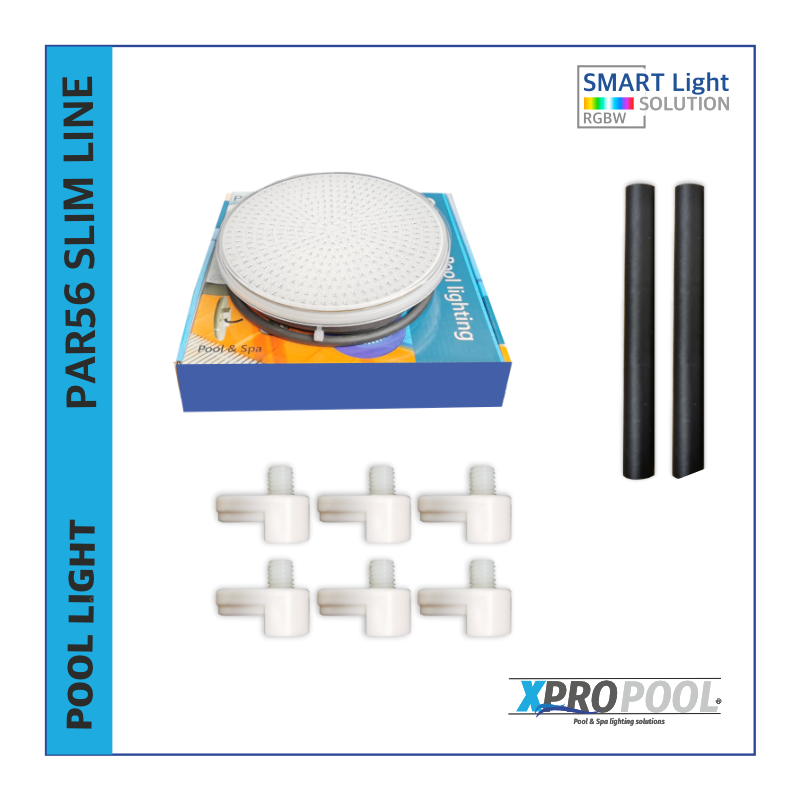 PAR56 Set pool lights RGB+W 35 Watt with remote control