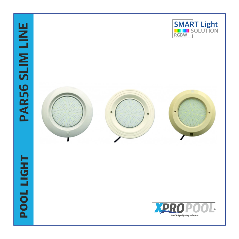 PAR56 Set pool lights RGB+W 35 Watt with remote control