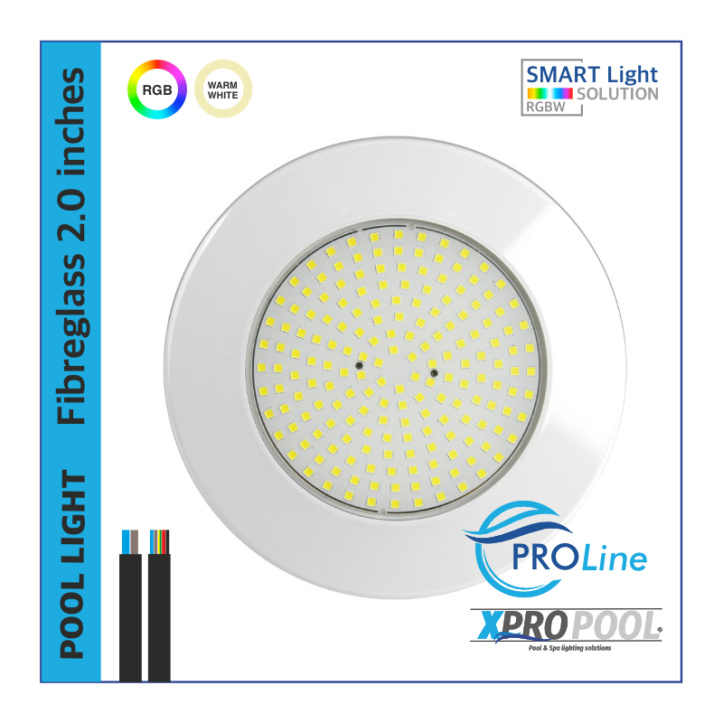 ProLine | Ultra Thin Fiberglass Pool Lamp warm white and RGB 18W/25W ...