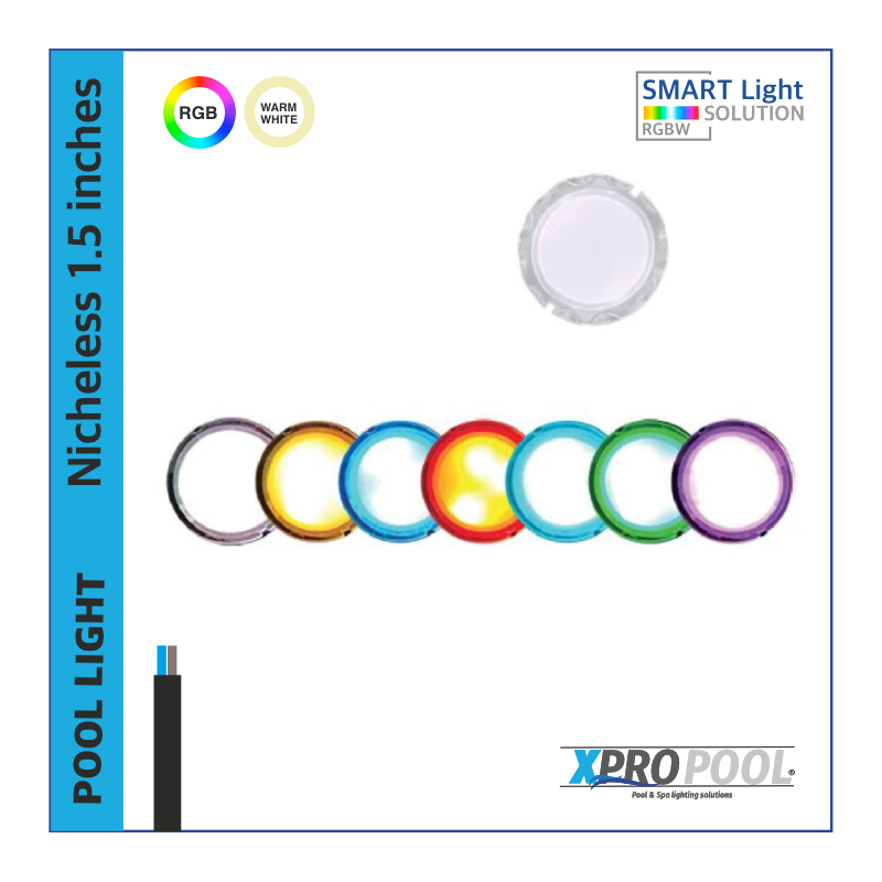 Nicheless pool light 12 Watt White - Color LED for Pool and Hot Tub Spa ...