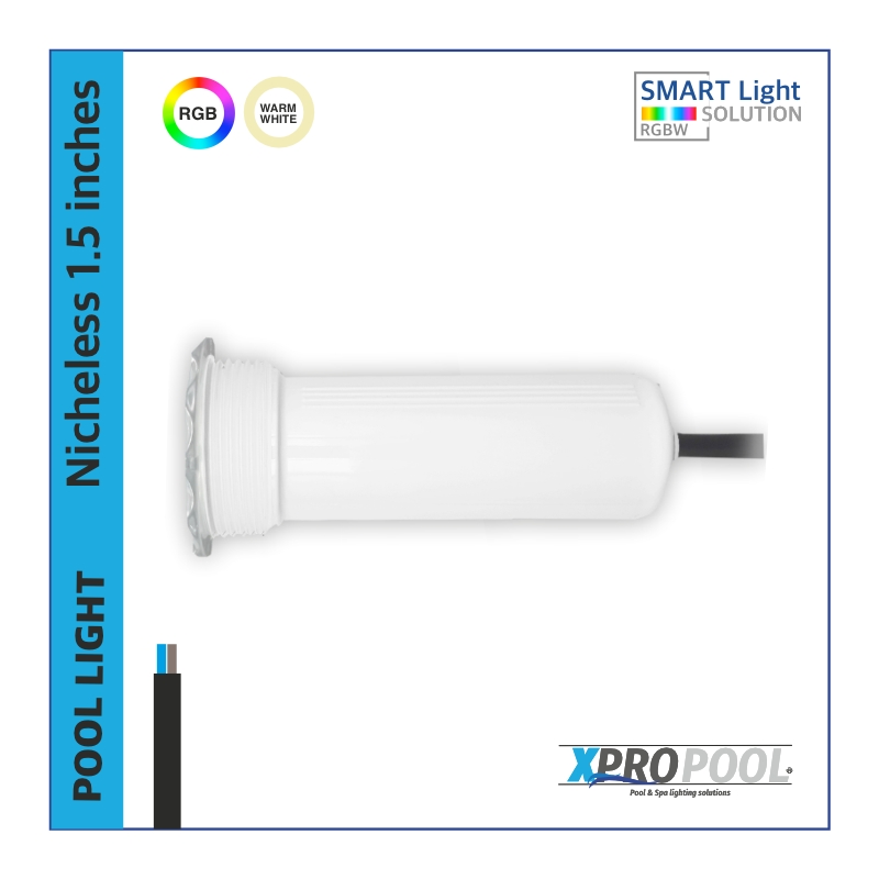 Nicheless pool light 12 Watt White - Color LED for Pool and Hot Tub Spa ...