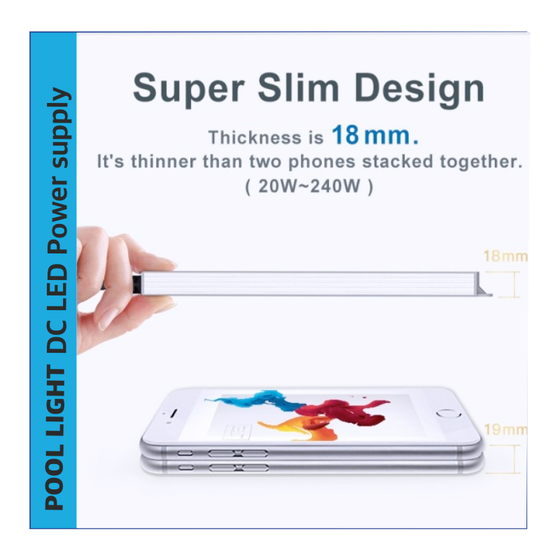 XPRO POOL | LED power supply waterproof Super Slim IP68 12v 100w