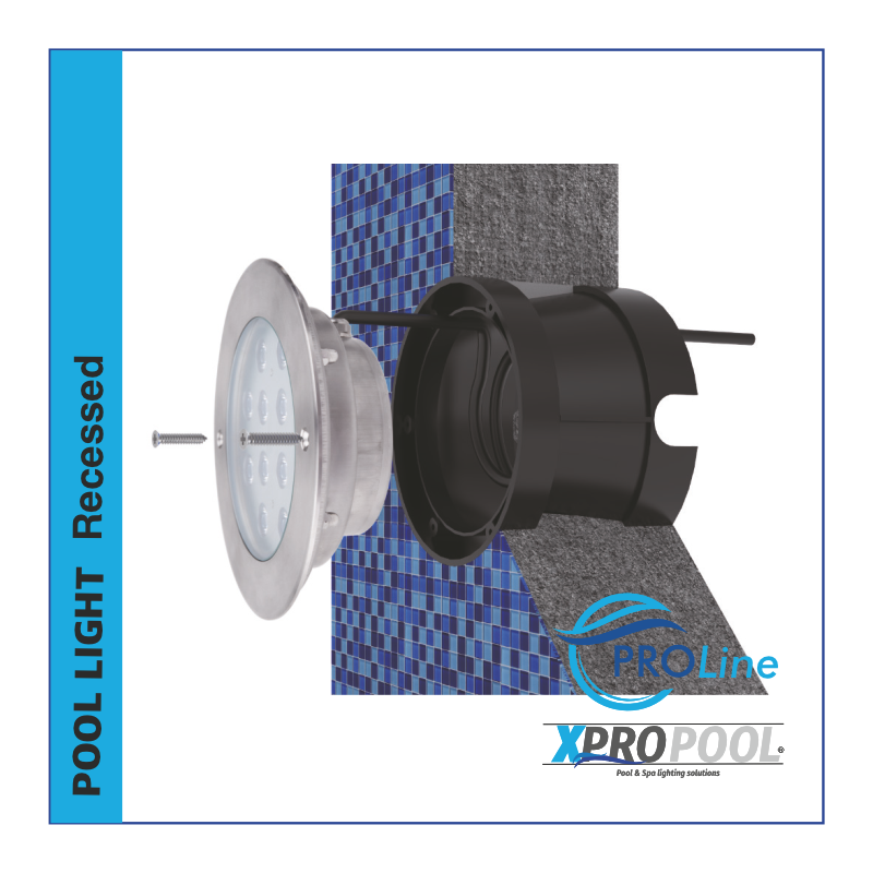 PROLINE | 150 mm stainless steel 316L Recessed pool light | Wall/Floor ...