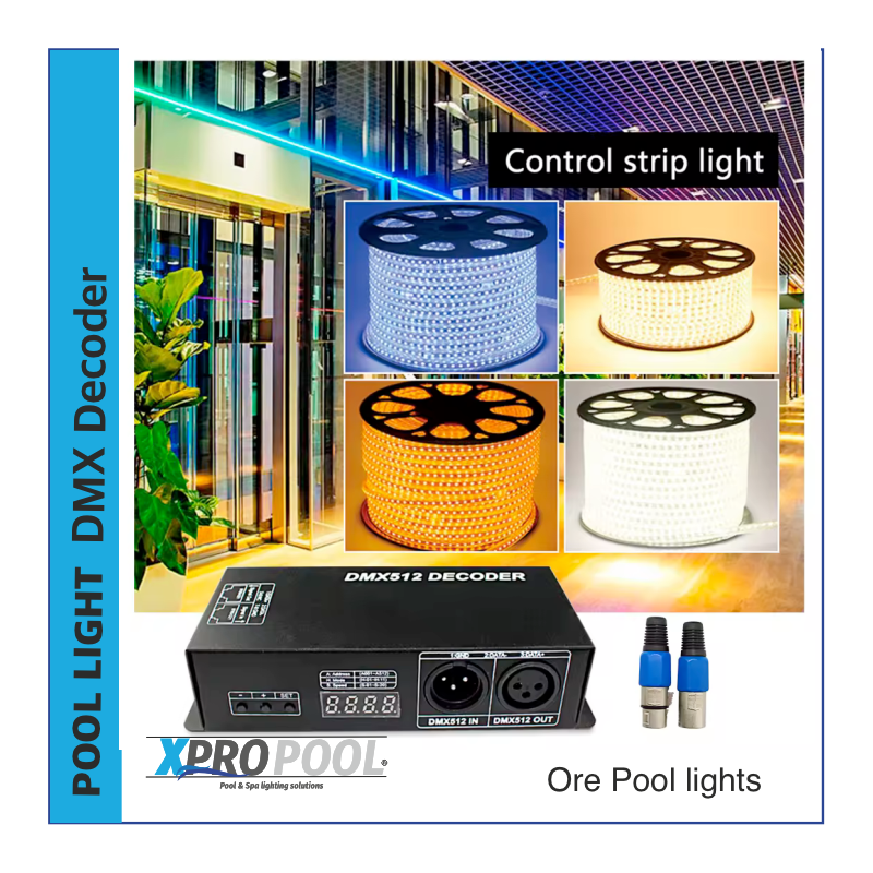 DMX512 Decoder with digital display, 3 channels DC5V, DC12~24V