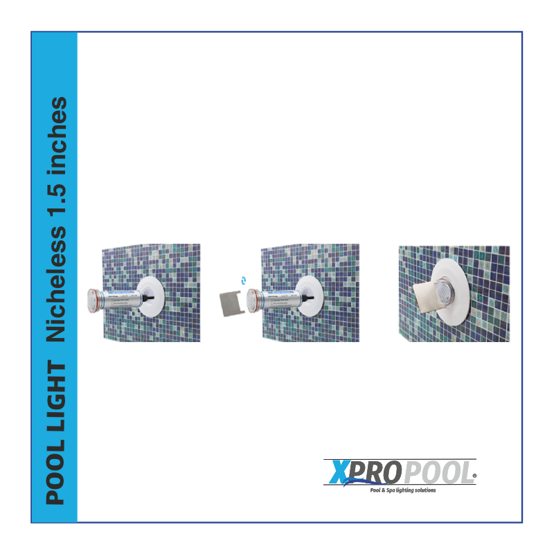 Nicheless LED Swimming Pool Light 12w RGB+W Color RGB+W - 2 core cable ...