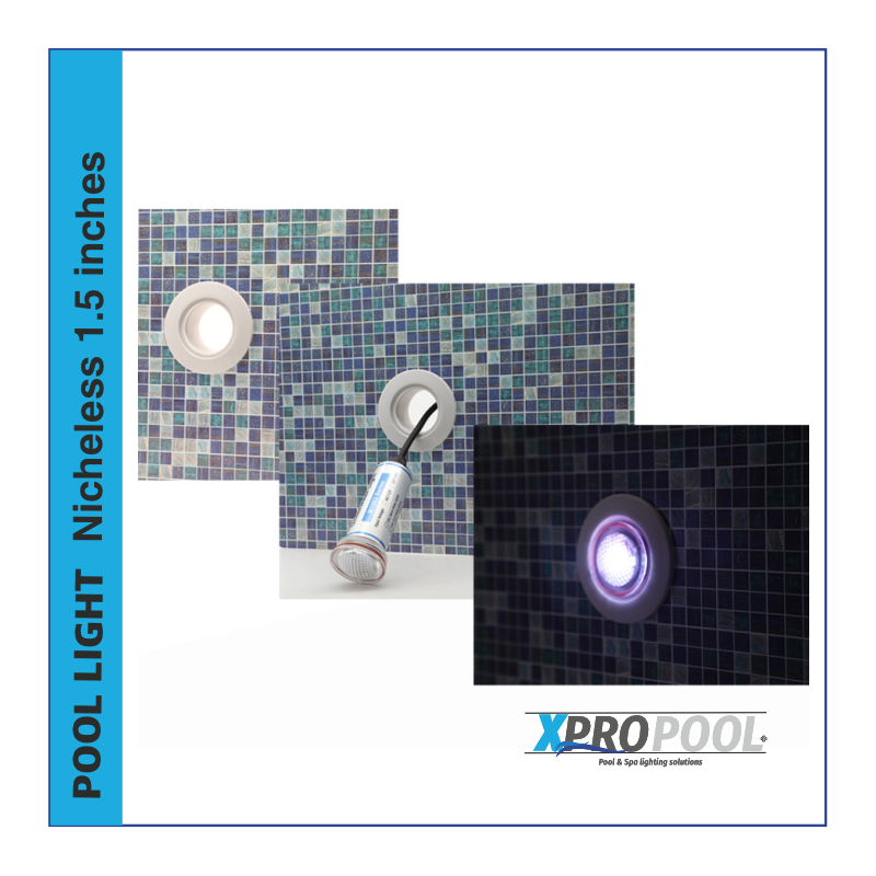 Nicheless LED Swimming Pool Light 12w RGB+W Color RGB+W - 2 core cable ...