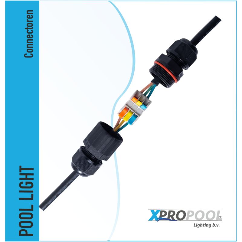 XPRO POOL | Waterproof wire connector with 3-pin quick connector IP68
