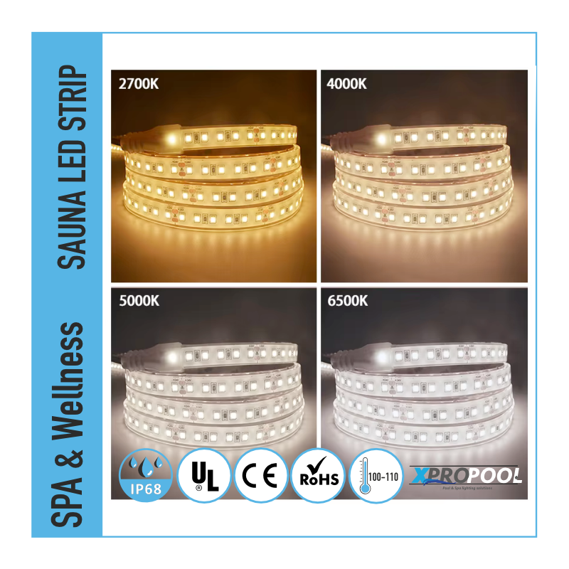 PRO LED Strips Sauna IP68 for high temperature & and humid environments ...