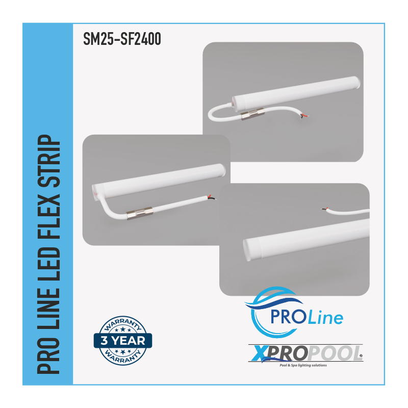 PROLINE | NEON FLEX LED STRIP silicone IP68 for pool | Mono 360° radiating | Custom made Color ...